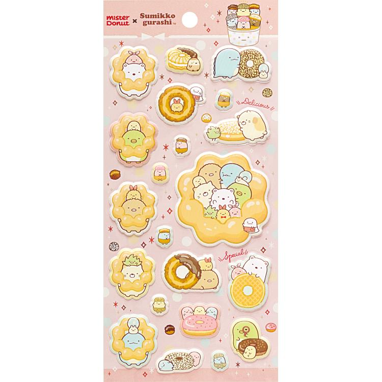 Funi funi stickers Mister Donut x Sumikkogurashi – Cuteness.nl